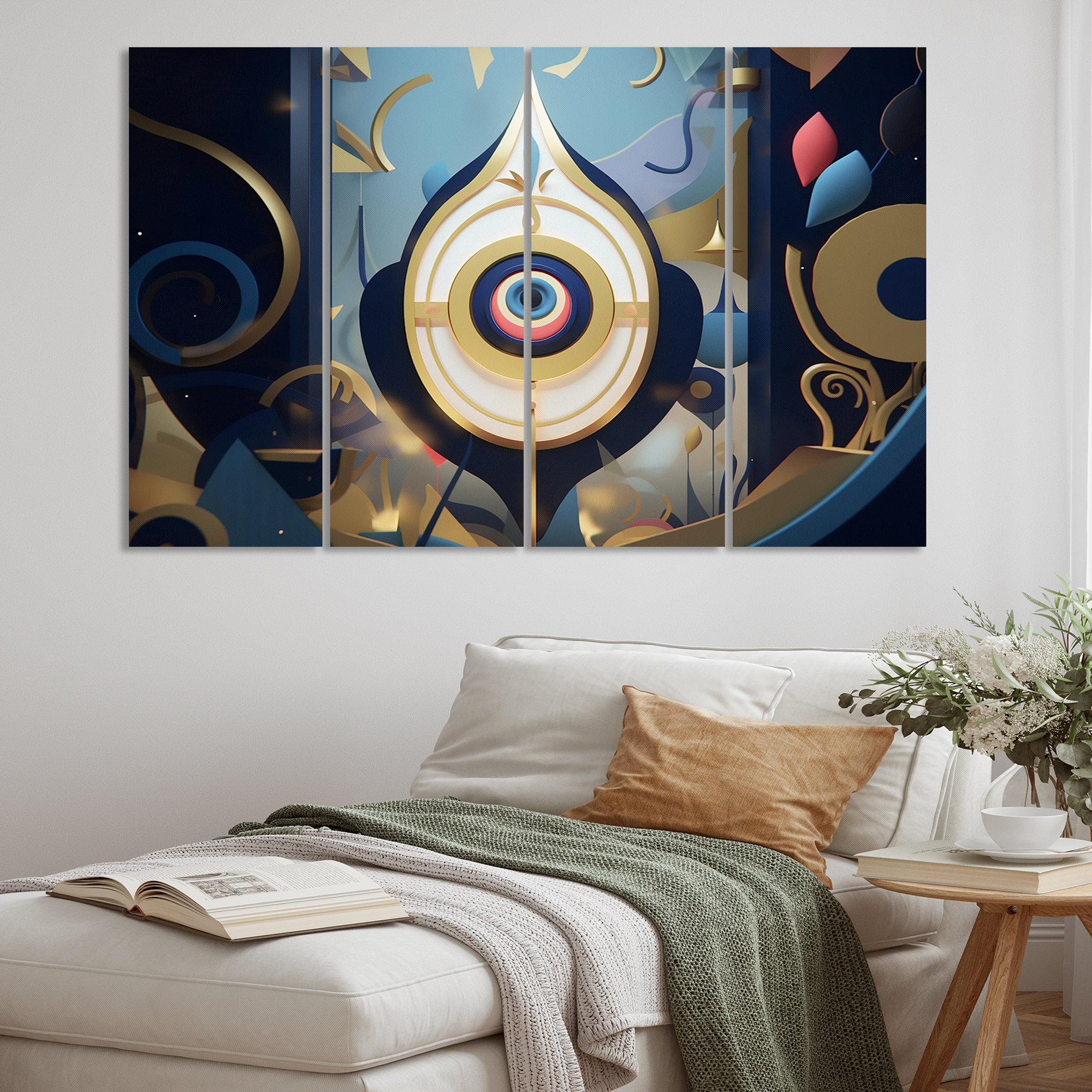 Wrought Studio™ Awakening Of Consciousness Visionary Geometry IV On Canvas 4 Pieces Print | Wayfair